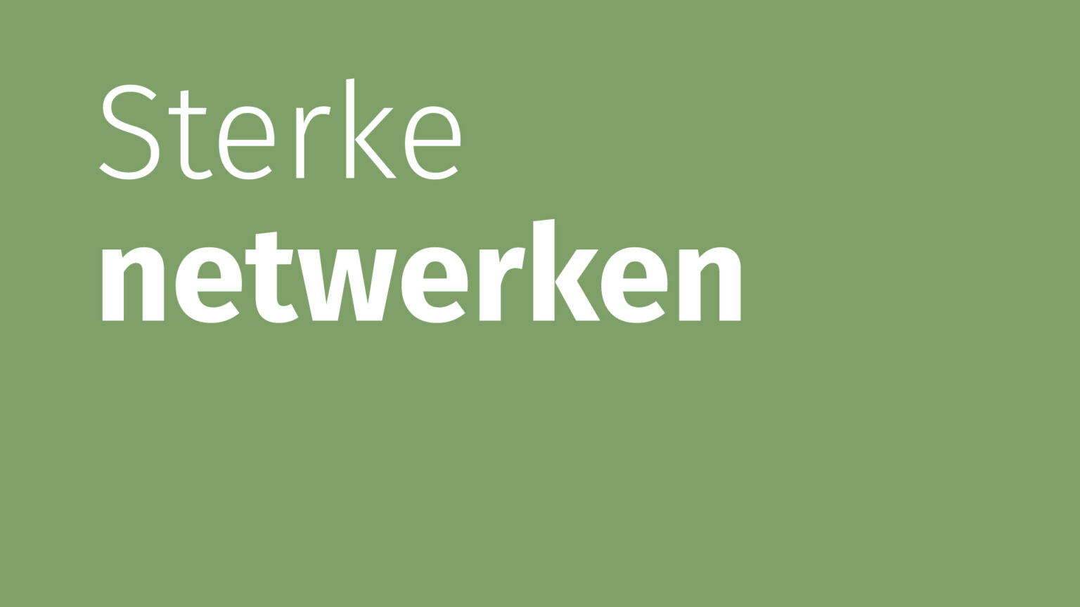 Werken in netwerken 2023 - Sterk Magazine